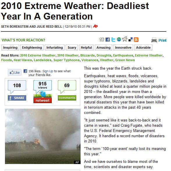 Puffington Host Blames Haiti Earthquake On “Extreme Weather” | Real ...