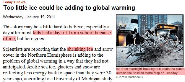 Ice Storm Caused By Too Little Ice | Real Climate Science