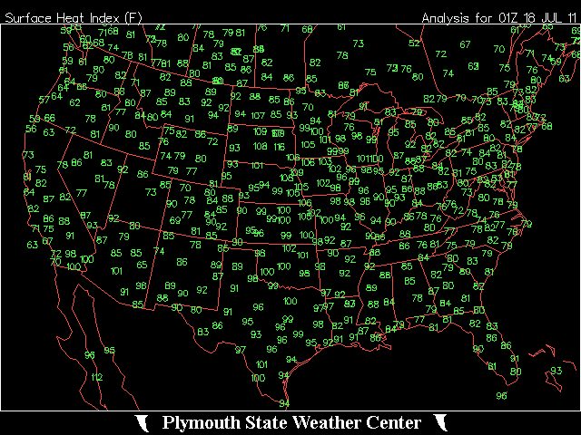 The Heat Index Map | Real Climate Science