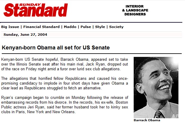 June 27, 2004 : Leading Kenyan Newspaper Said Obama was Born In Kenya ...
