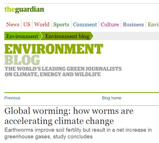 Useless Worms At The Guardian Blame Useful Worms For “Climate Change ...
