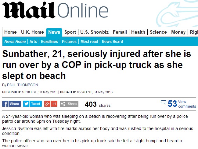 Florida Police Run Over Sunbather On The Beach Real Climate Science